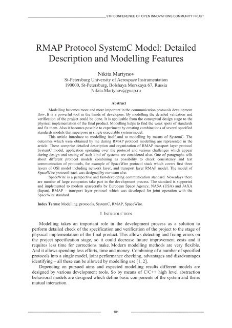 RMAP Protocol SystemC Model - FRUCT