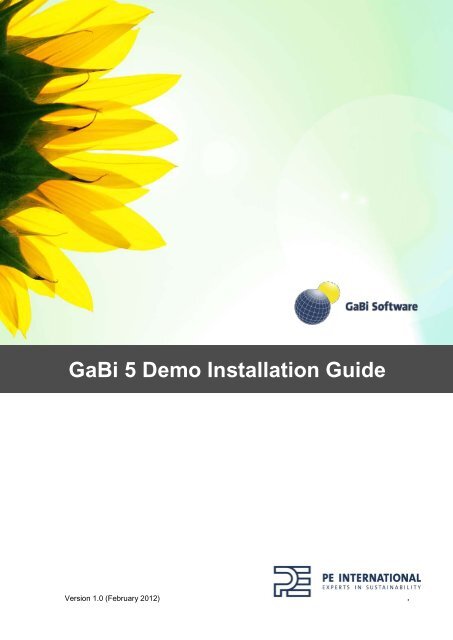 GaBi 5 Demo Installation Guide - GaBi Software