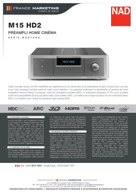 Fiche Technique NAD M15 HD2.pdf - France Marketing