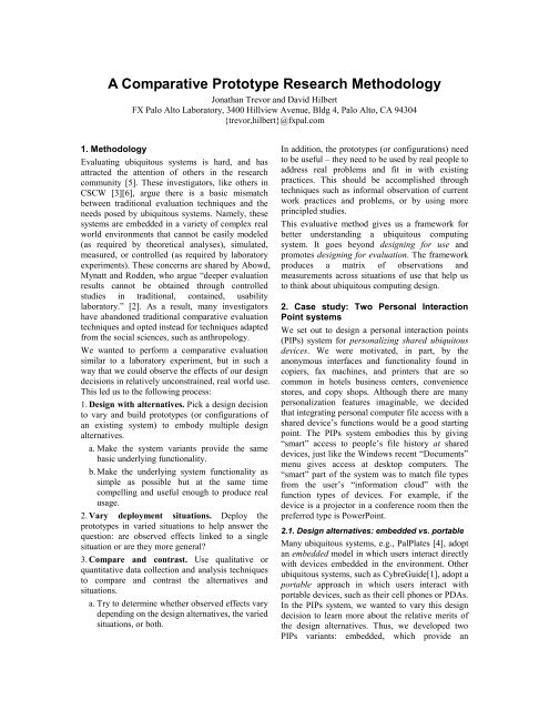 A Comparative Prototype Research Methodology - ResearchGate