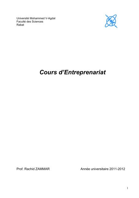 faculté des sciences rabat cours