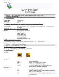 SAFETY DATA SHEET BLEACH - Evans Vanodine International plc
