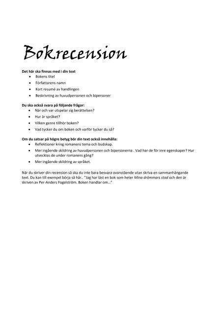 Bokrecension
