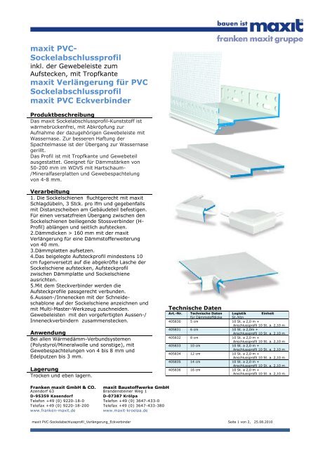 maxit ip 190 SFL - maxit Baustoffwerke GmbH