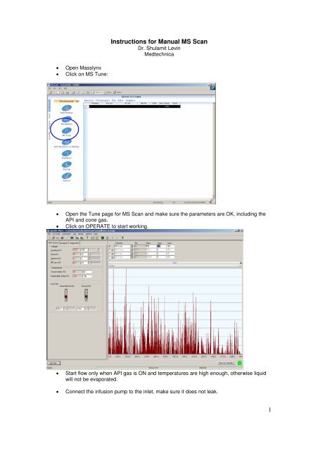 Instructions for Manual MS Scan 1