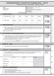 ADDENBROOKE'S COGNITIVE EXAMINATION - ACE-R