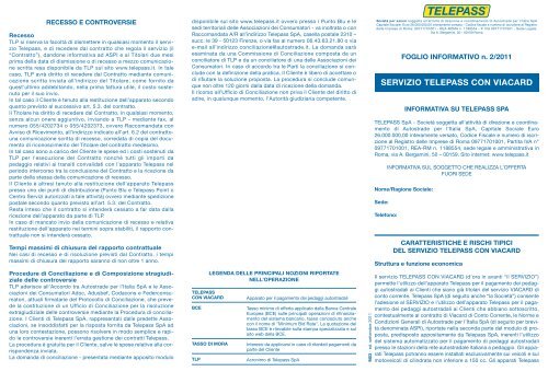 SERVIZIO TELEPASS CON VIACARD - Telepass.it