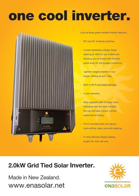 EnaSolar Grid Tied 2.0kW Brochure - Fusion Power System