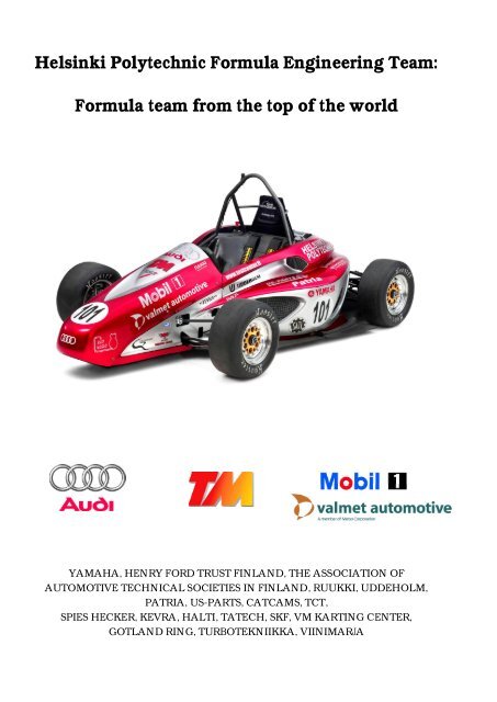 Helsinki Polytechnic Formula Engineering Team - Formula Student ...