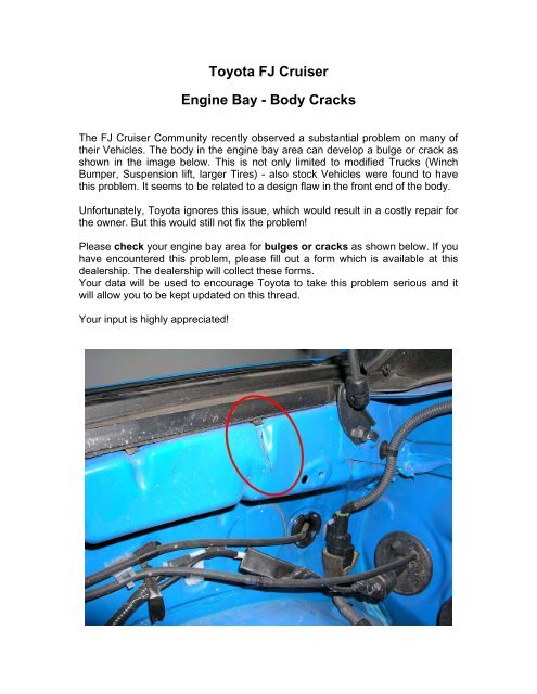 Engine Bay Body Issue flyer 1.pdf - Toyota FJ Cruiser Community