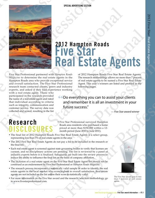 Five Star real estate agents - Five Star Professional