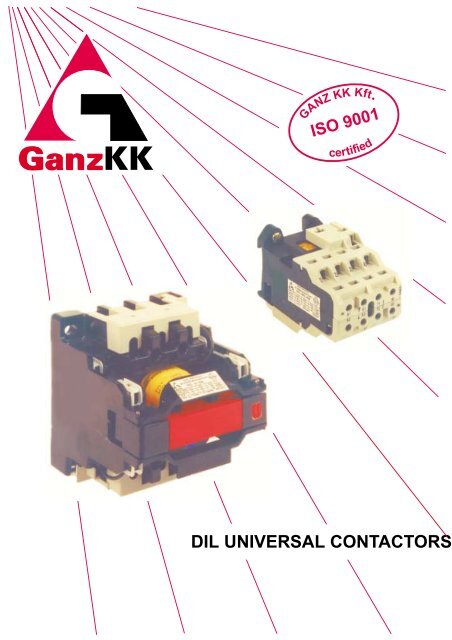 dil universal contactors - GANZ Kapcsoló- és Készülékgyártó Kft