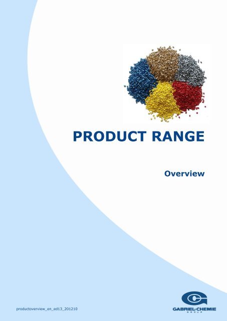 product range overview - Gabriel Chemie