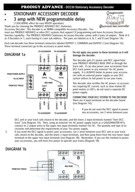 DCC30 NEW Instructions.pub - Gaugemaster.com