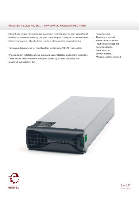 Enatel RM2048/24 DC Modular Rectifier Product Brochure