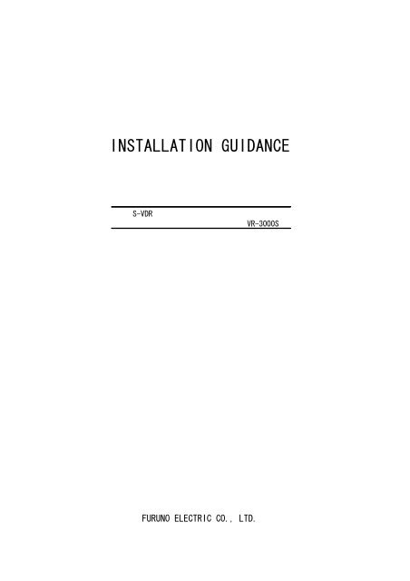 VR3000S Installation Guide v4 - Furuno USA