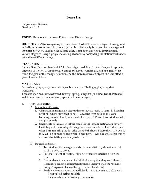 Lesson Plan - Franklin College