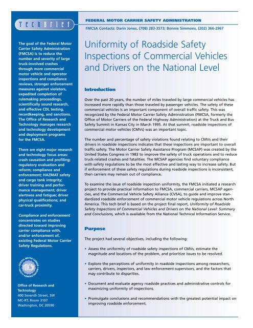 Fmcsa Tb 00 10 Qxd Federal Motor Carrier Safety Administration