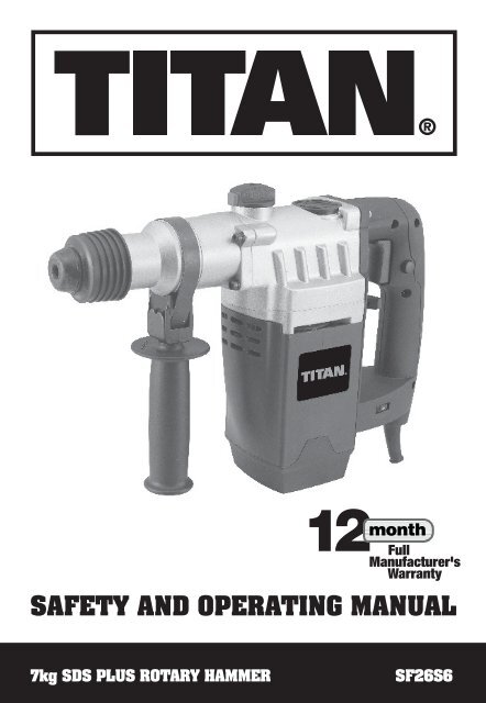 SAFETY AND OPERATING MANUAL - Free-Instruction-Manuals.com