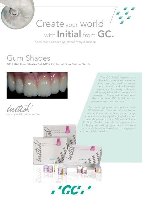 GC Initial™ Gum Shades System Brochure - GC America