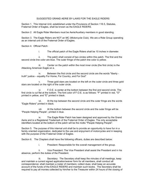 Fraternal Order Of Eagles Auxiliary