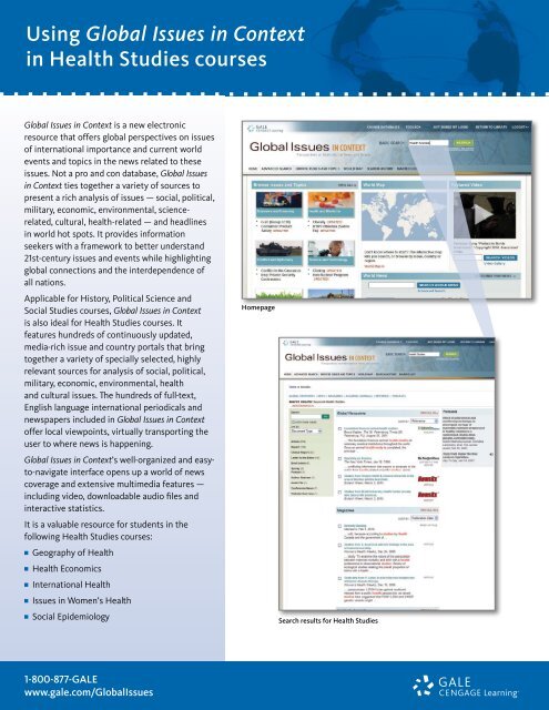 Global Issues in Context - Gale - Cengage Learning
