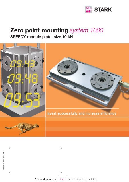 Zero point mounting system 1000 / SPEEDY module plate, size 10 kn