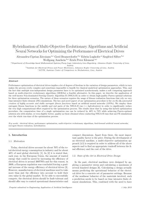 Hybridization Of Multi Objective Evolutionary Algorithms And Artificial