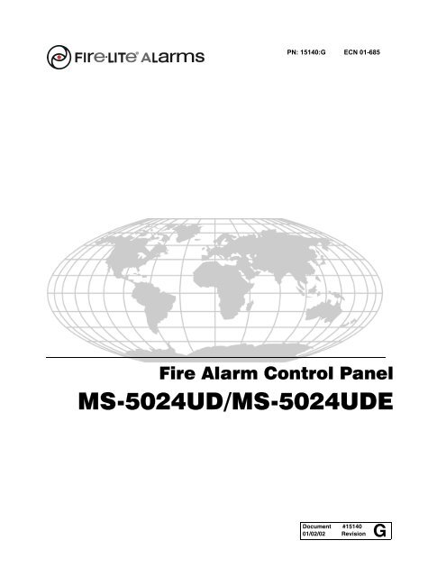 MS-5024UD/MS-5024UDE - Fire-Lite Alarms