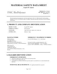 MATERIAL SAFETY DATA SHEET - FMC Corporation