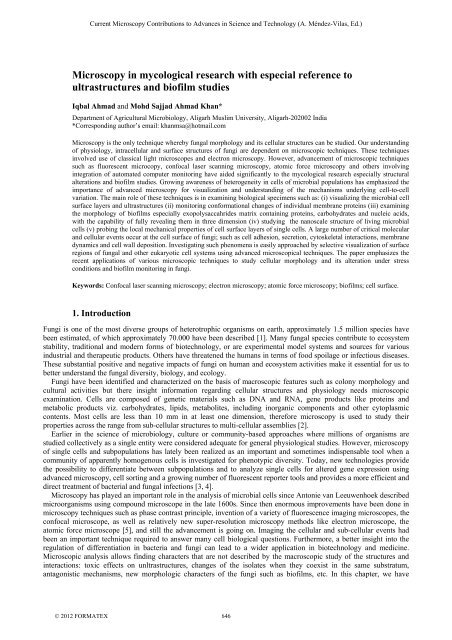 Microscopy in mycological research with especial reference to ...