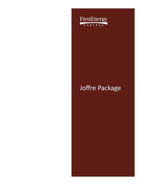 Joffre Package.indd - FirstEnergy Capital Corp.