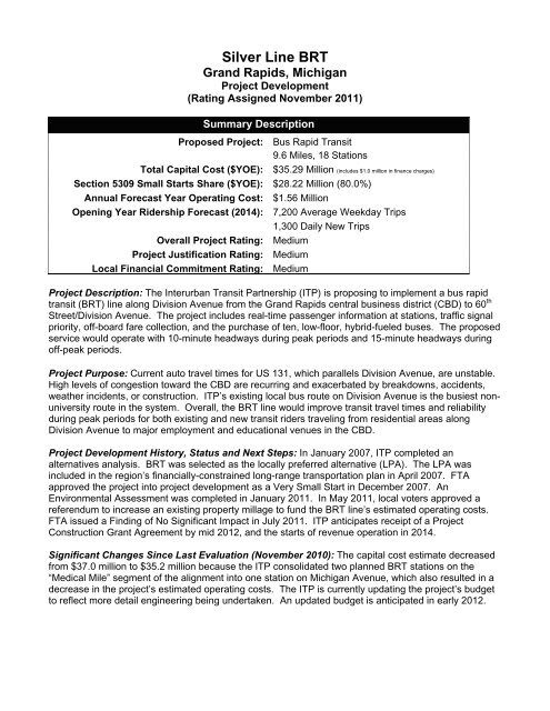 Silver Line BRT - Federal Transit Administration