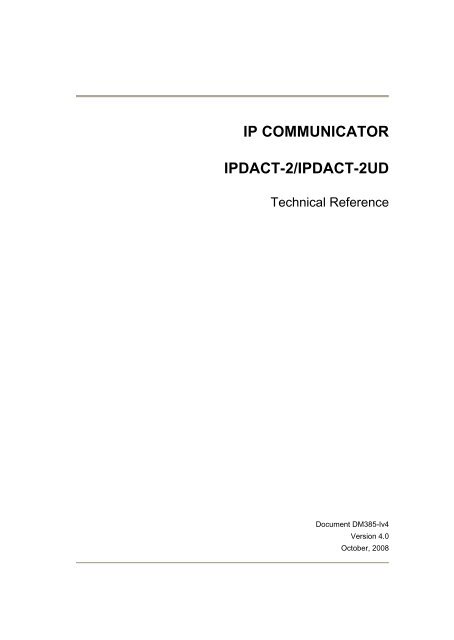 IPDACT-2UD Technical Reference - Fire-Lite Alarms