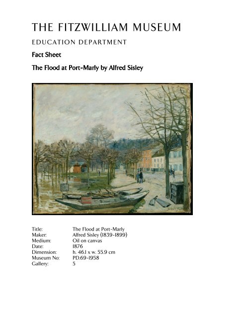 Education Resources - Factsheets (pdf) - The Fitzwilliam Museum