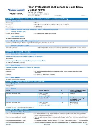Safety data sheet conform