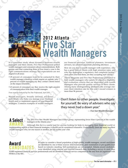 Five Star Wealth Managers - Five Star Professional