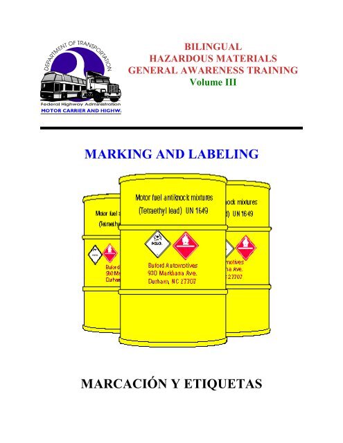Marking and Labeling - Federal Motor Carrier Safety Administration