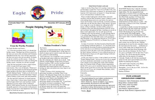 Eagle Pride - Fraternal Order of Eagles