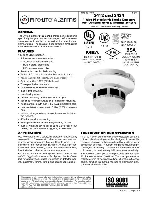 Data Sheet df-50529.pdf - Fire-Lite Alarms