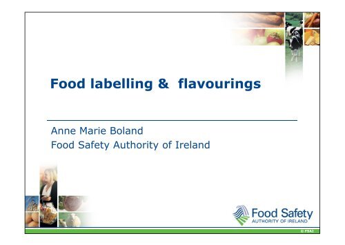 Speaker PowerPoint Slides - The Food Safety Authority of Ireland
