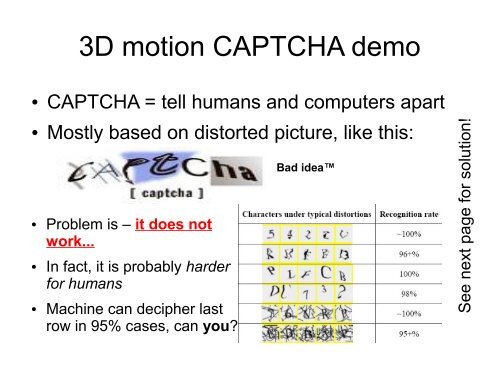 3D motion CAPTCHA demo - FRUCT