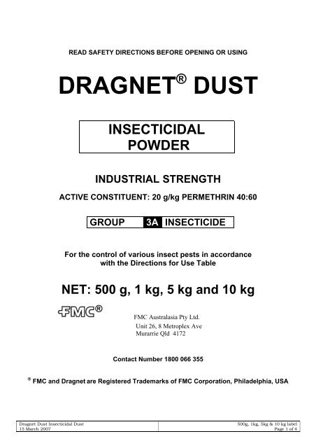 Dragnet Label - Garrards