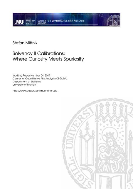 Solvency II Calibrations - Financial Risk and Stability Network