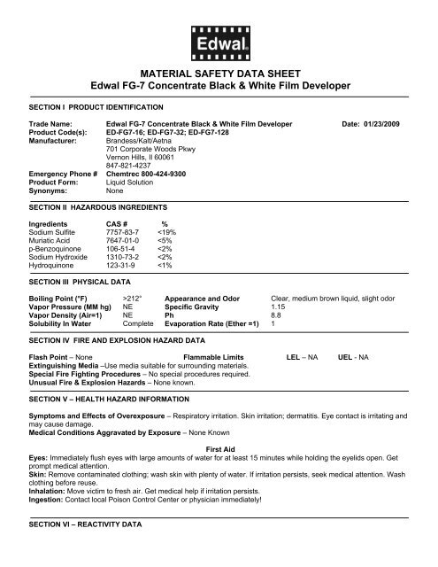 Edwal FG-7 Film Developer