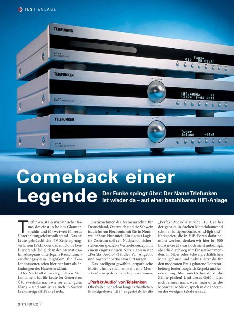Comeback einer Legende - Telefunken