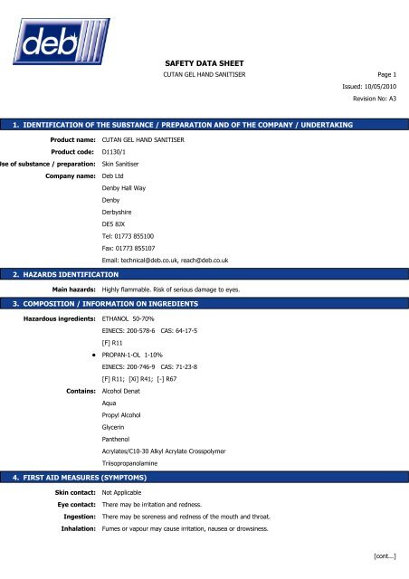 COSHH Safety Data Sheet Futures Supplies & Support, 54% OFF