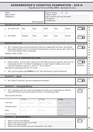 ADDENBROOKE'S COGNITIVE E