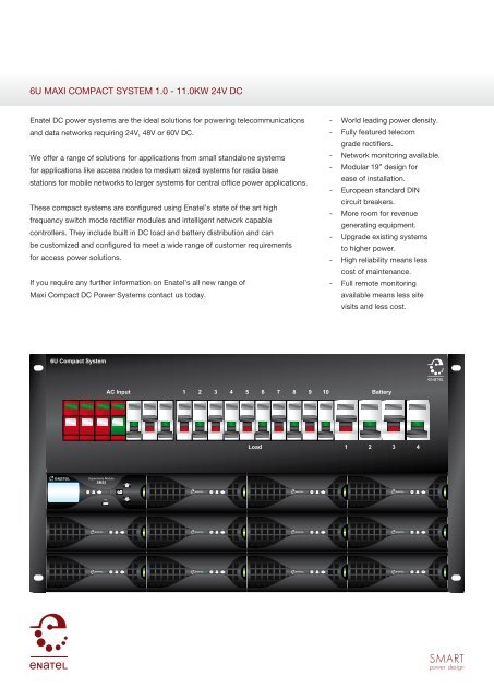 Enatel 6U Maxi - 1.0 - 11.0KW 24V DC Brochure - Fusion Power ...