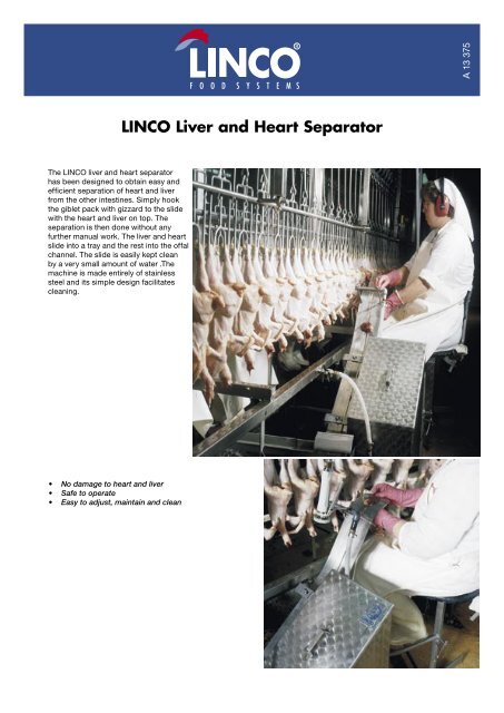 LINCO Liver and Heart Separator - Baader